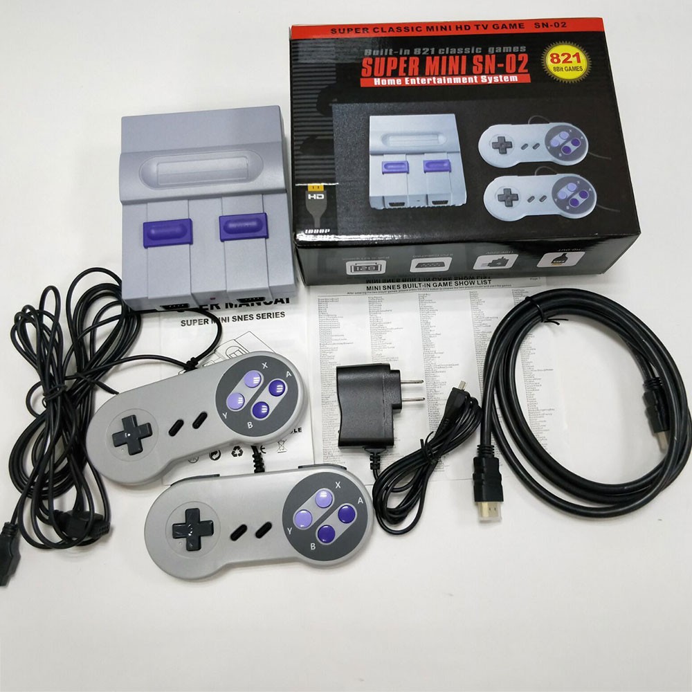 Mini TV SNES 8 Bit Video Game Console With 821 Games For Family Retro ...