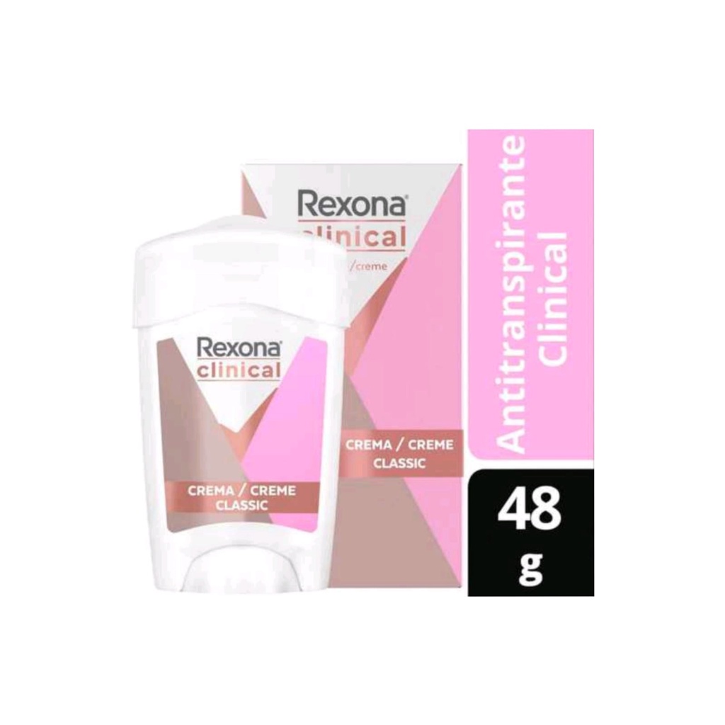 Desodorante Rexona Clinical Creme Classic 48g - Rosa | Shopee Brasil
