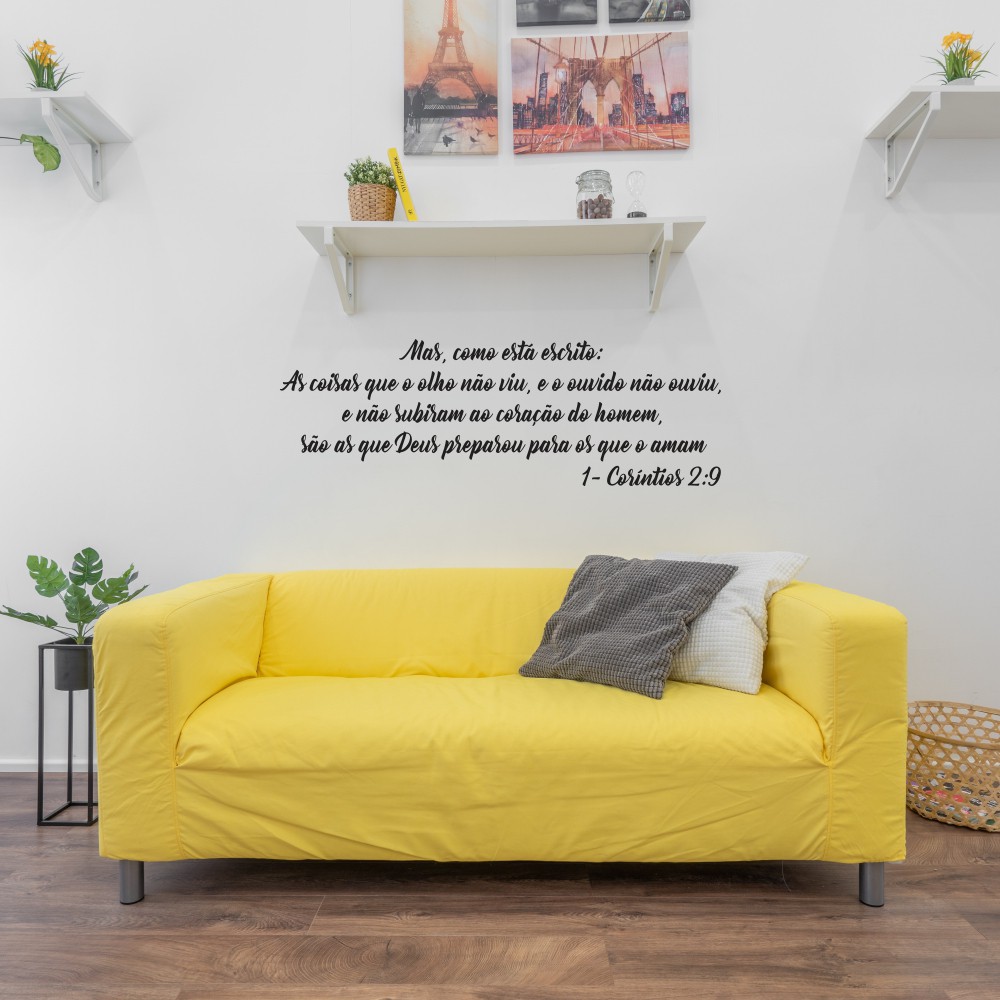 Adesivo De Parede Frase Texto Versículo Bíblico Deus Preparou Para Os