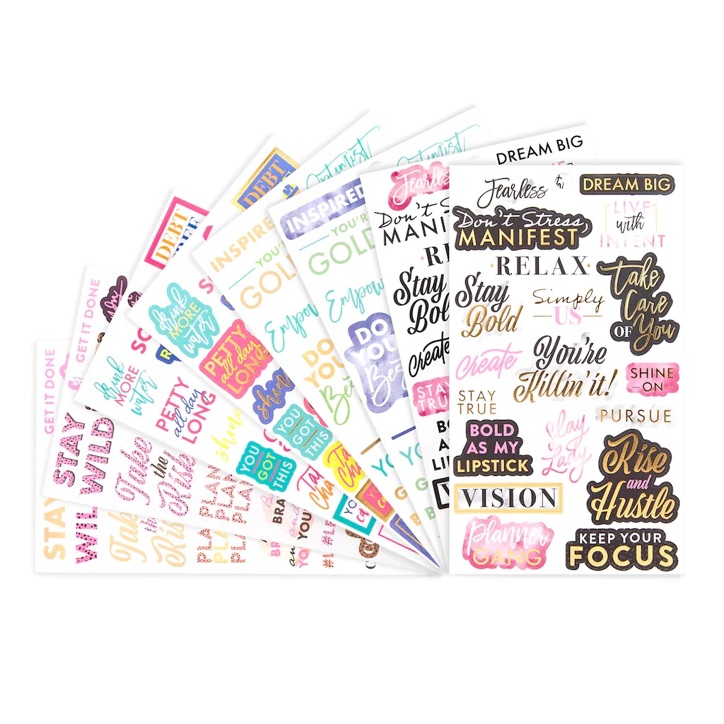Livro de adesivos Sticker Book Capitol Chic Designs Palavras e frases ...