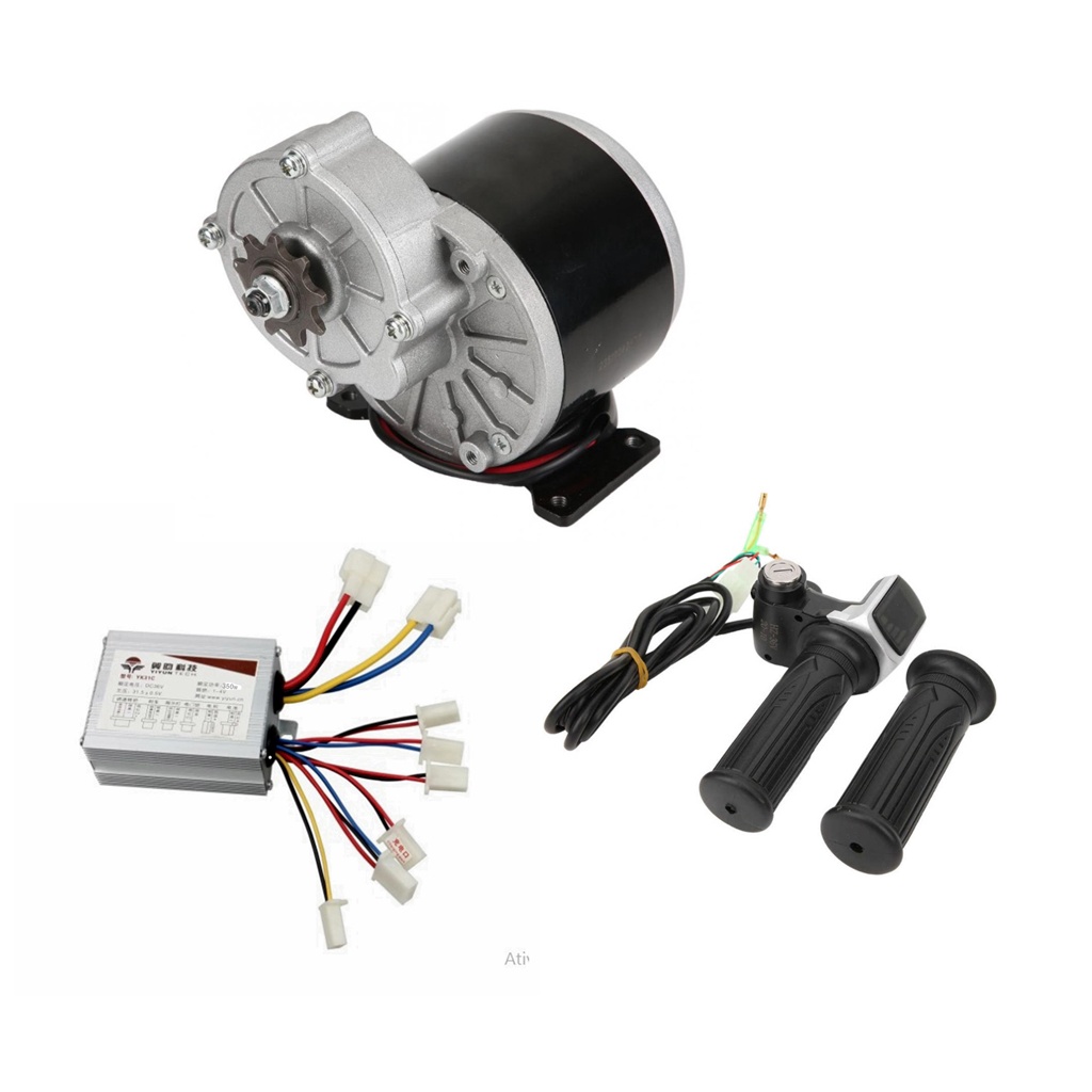 Motor elétrico 350w 36v com controladora e acelerador para bike triciclo patinete - Escorrega o ...
