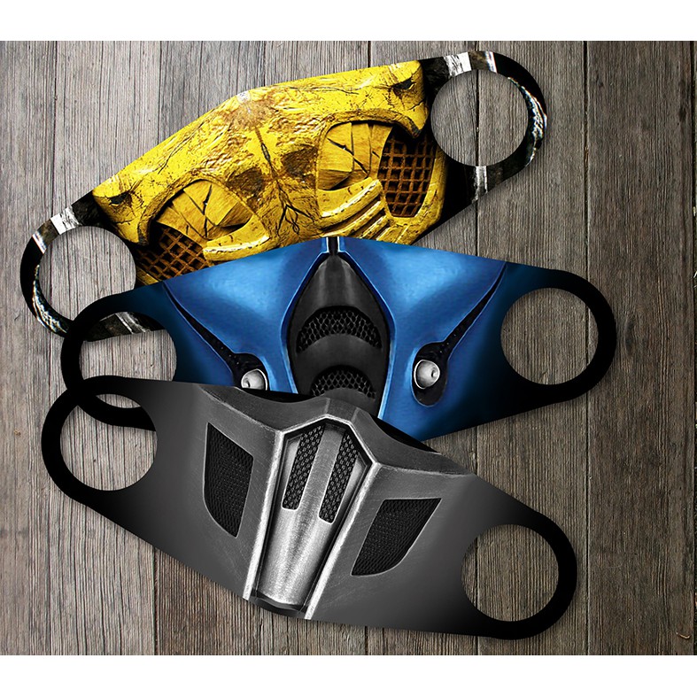 Kit 3 Mascara Neoprene Mortal Kombat Sub-Zero Scorpion Noob Saibot ...