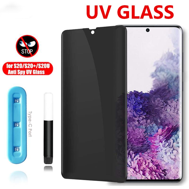 Privacidade Cola UV Fosca Blueray FullCover Samsung Galaxy S20 Plus Ultra S10 S10 S10e S10Lite ...