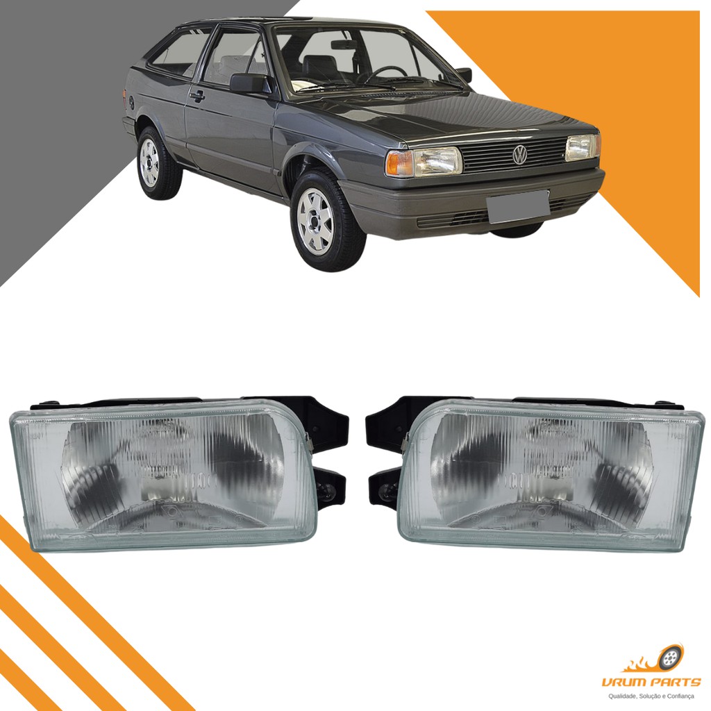 Par Farol Gol quadrado Parati Voyage G1 91 92 93 94 95 Saveiro G1 91 92 ...