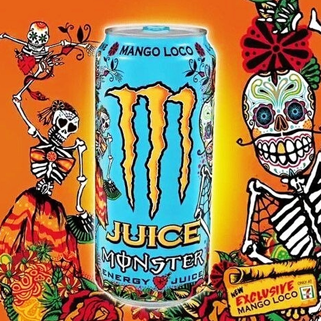 Energético Monster Mango Loco Famoso No Mundo Todo Com Sabor Único E ...