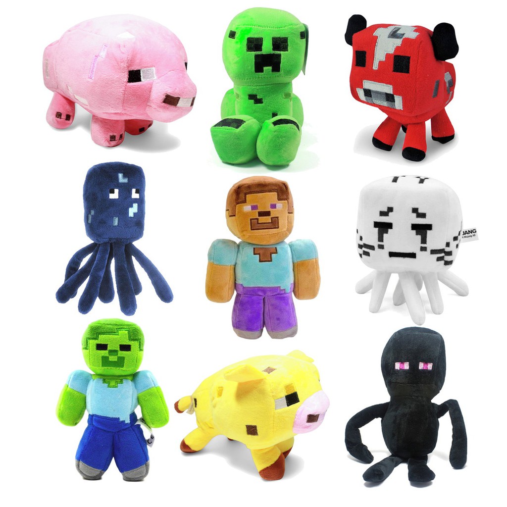 Enderman Creeper Steve Zumbi Porco Boneco Pelucia Minecraft | Shopee Brasil