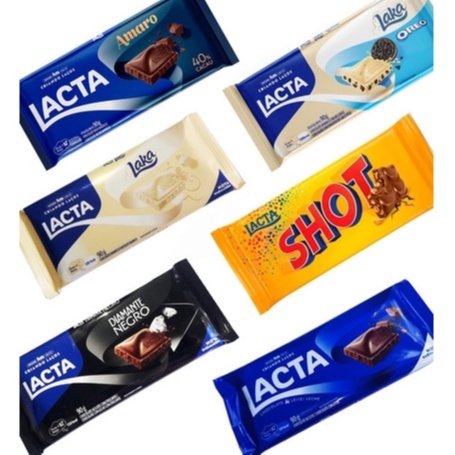 Chocolate Lacta Barras 90g Sabores | Shopee Brasil