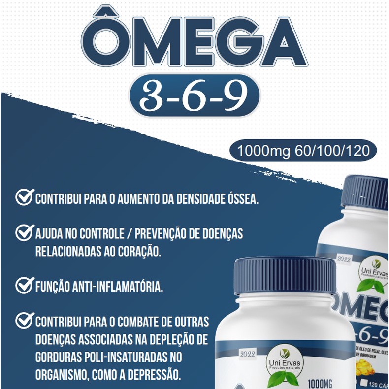 Ômega 3 ** Puro 60 Cápsulas 500mg Colesterol Cérebro Mente Coração ...