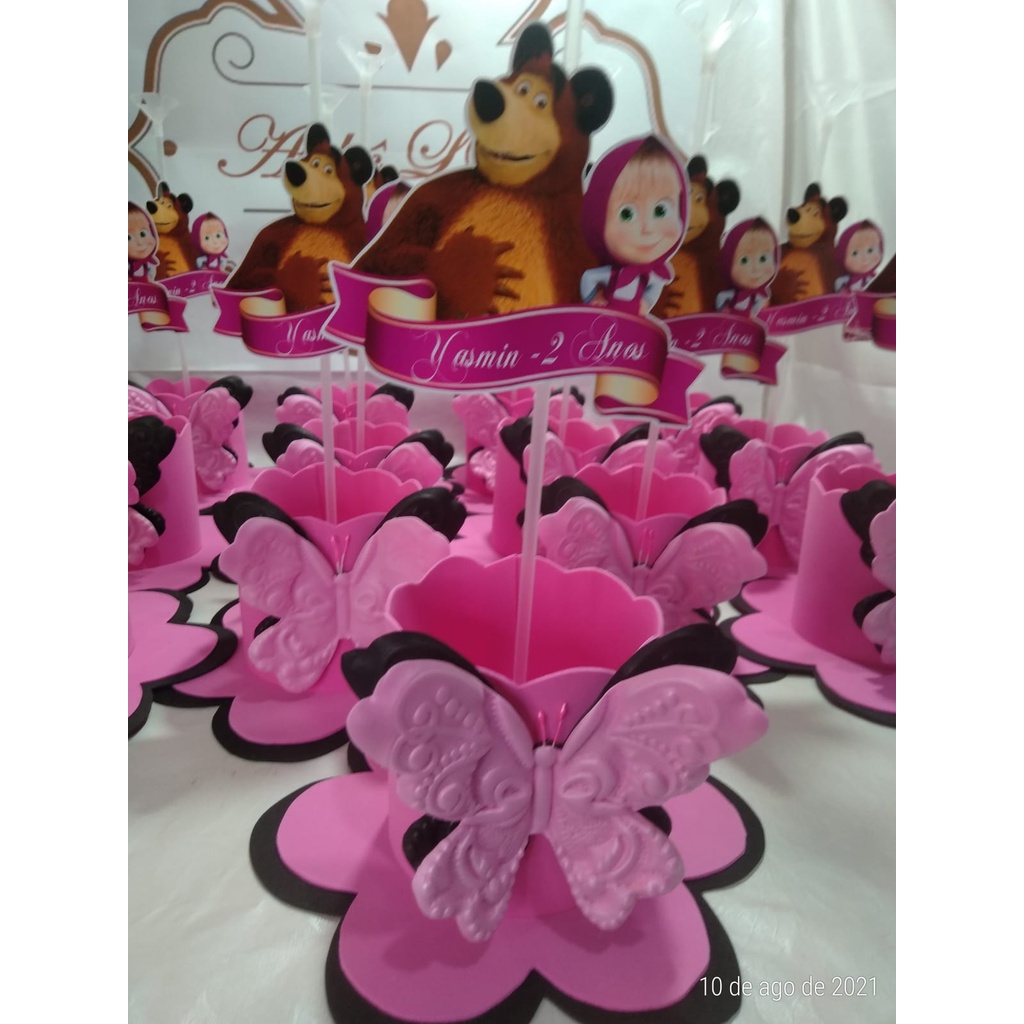 Kit com 6 - Centro Mesa Masha e o urso | Shopee Brasil