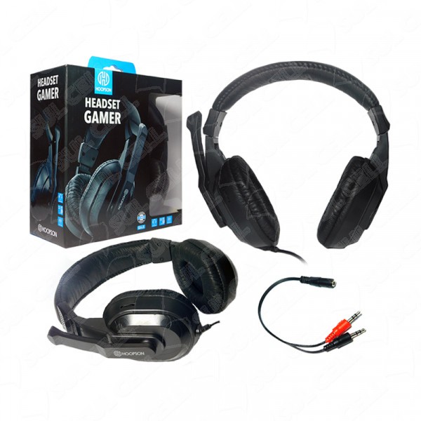 HEADSET GAMER HOOPSON PLUG P2 E P3 - C; ADAP. GA-05 | Shopee Brasil
