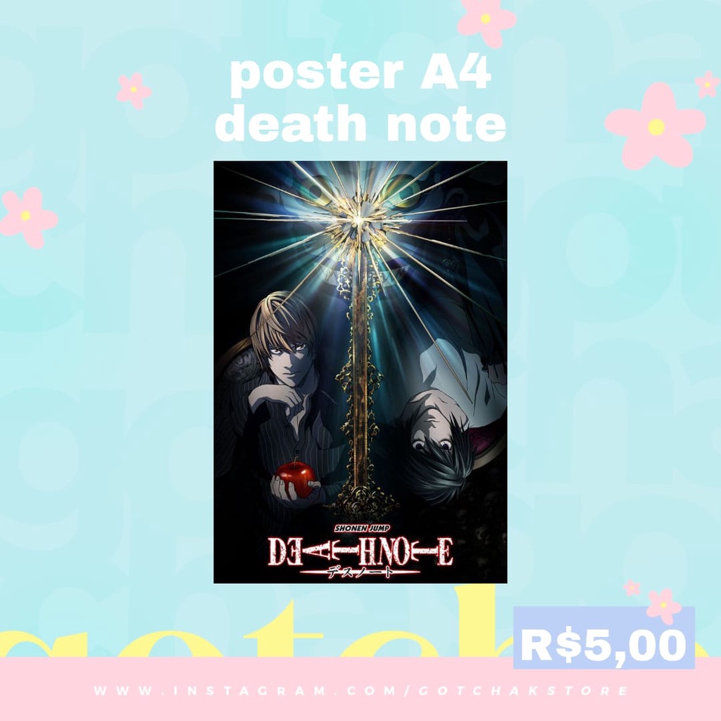 POSTER A4 DEATH NOTE | ANIME POSTER | Shopee Brasil
