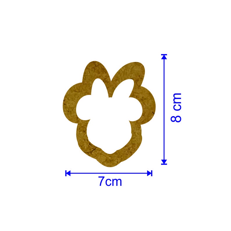Aplique Silhueta Rosto Minnie Mouse Gabarito Molde Corte a Laser MDF ...