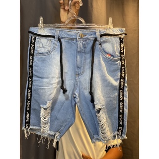 Bermuda Jeans Cordinha Masculina Rasgada, Short Rasgado Cordinha, Short ...