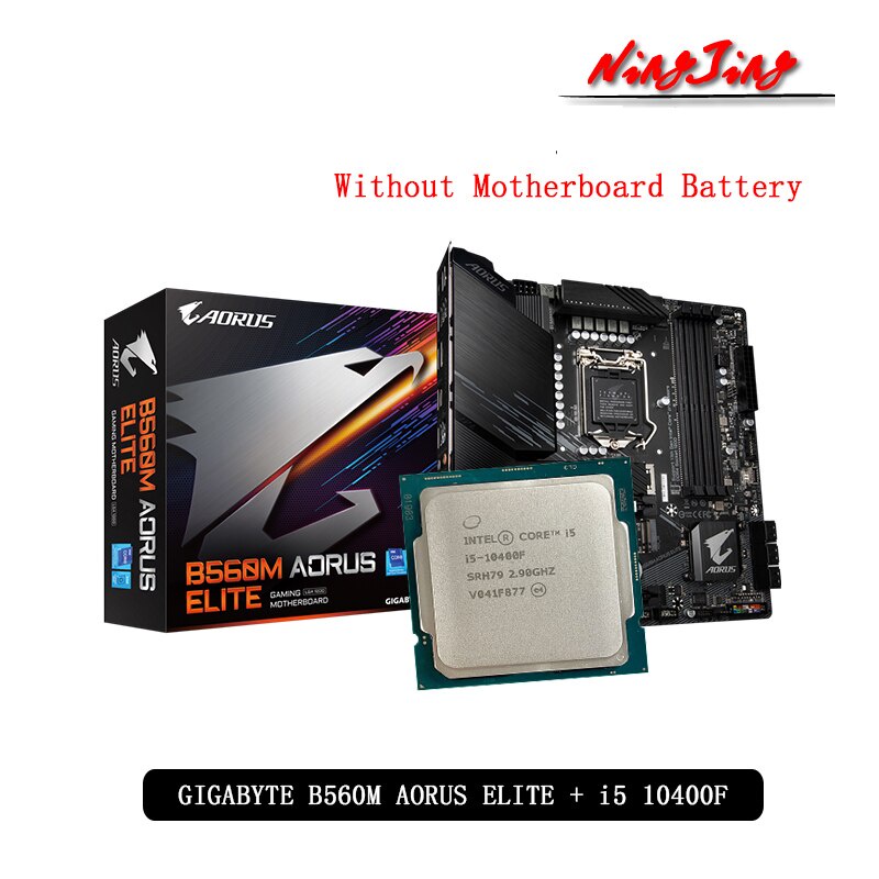 Intel Core CPU + GA B560M i5 10400F AORUS ELITE Motherboard Terno Sem ...