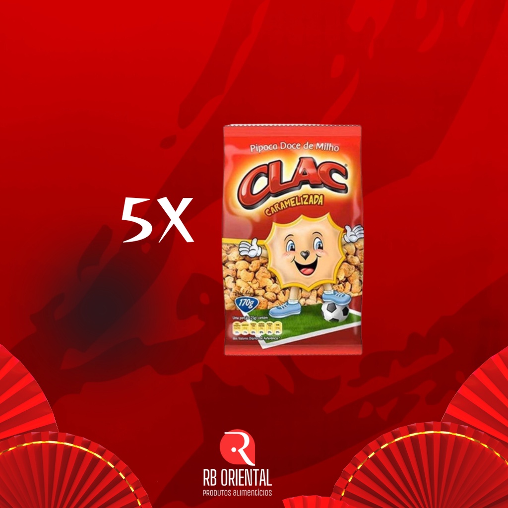 Kit Pipoca Clac 5 UNIDADES - 170g - Caramelizada | Shopee Brasil