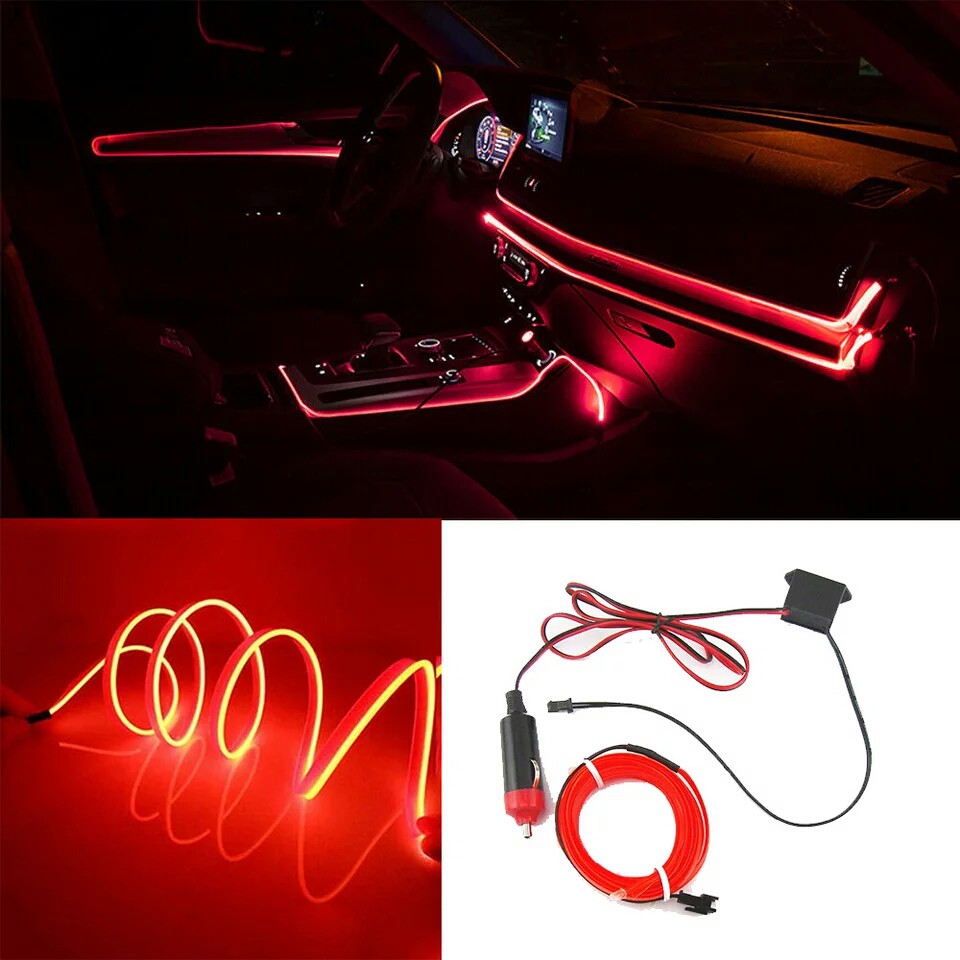Led Neon Luz Painel de Carro Acabamento Interno Interior Veículo ...