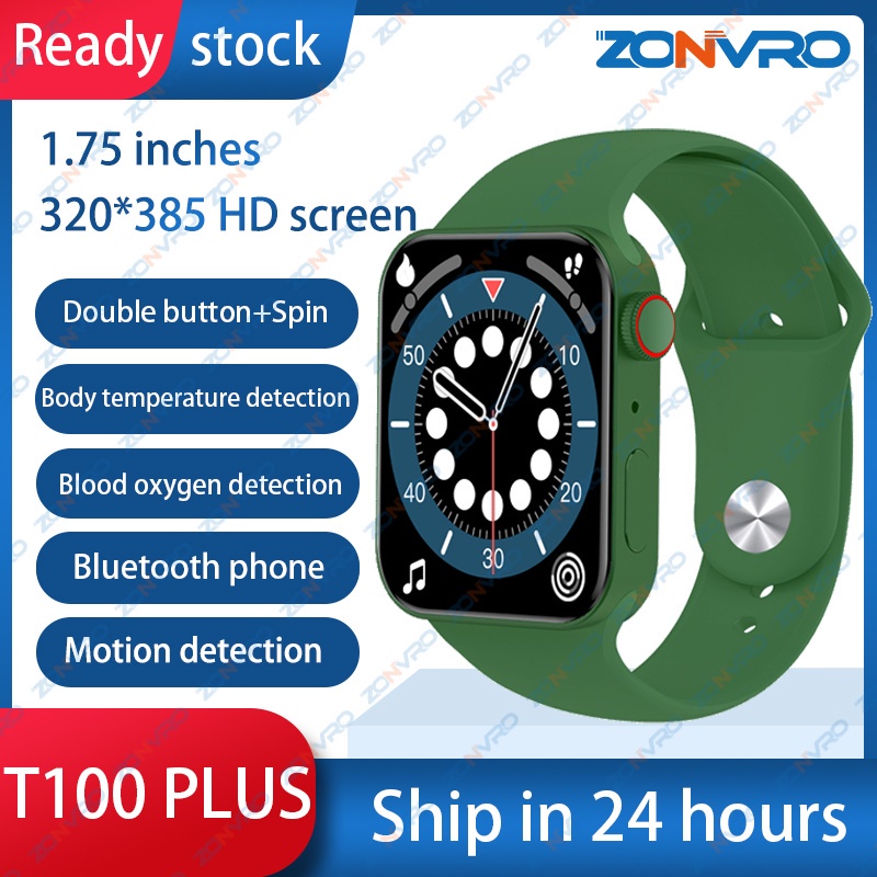 Smartwatch T100 Plus Série 7 com Monitor De Frequência Cardíaca ...