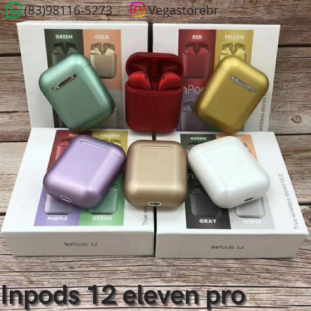 Inpods 12 fone de ouvido bluetooth versão PRO. | Shopee Brasil