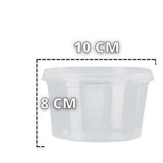 Pote Plastico Descartavel Redondo c/ Tampa 350 ml 100 Unidades | Shopee Brasil