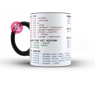 Caneca Xícara Programador Programação Comandos GIT Sheet Cheat ...