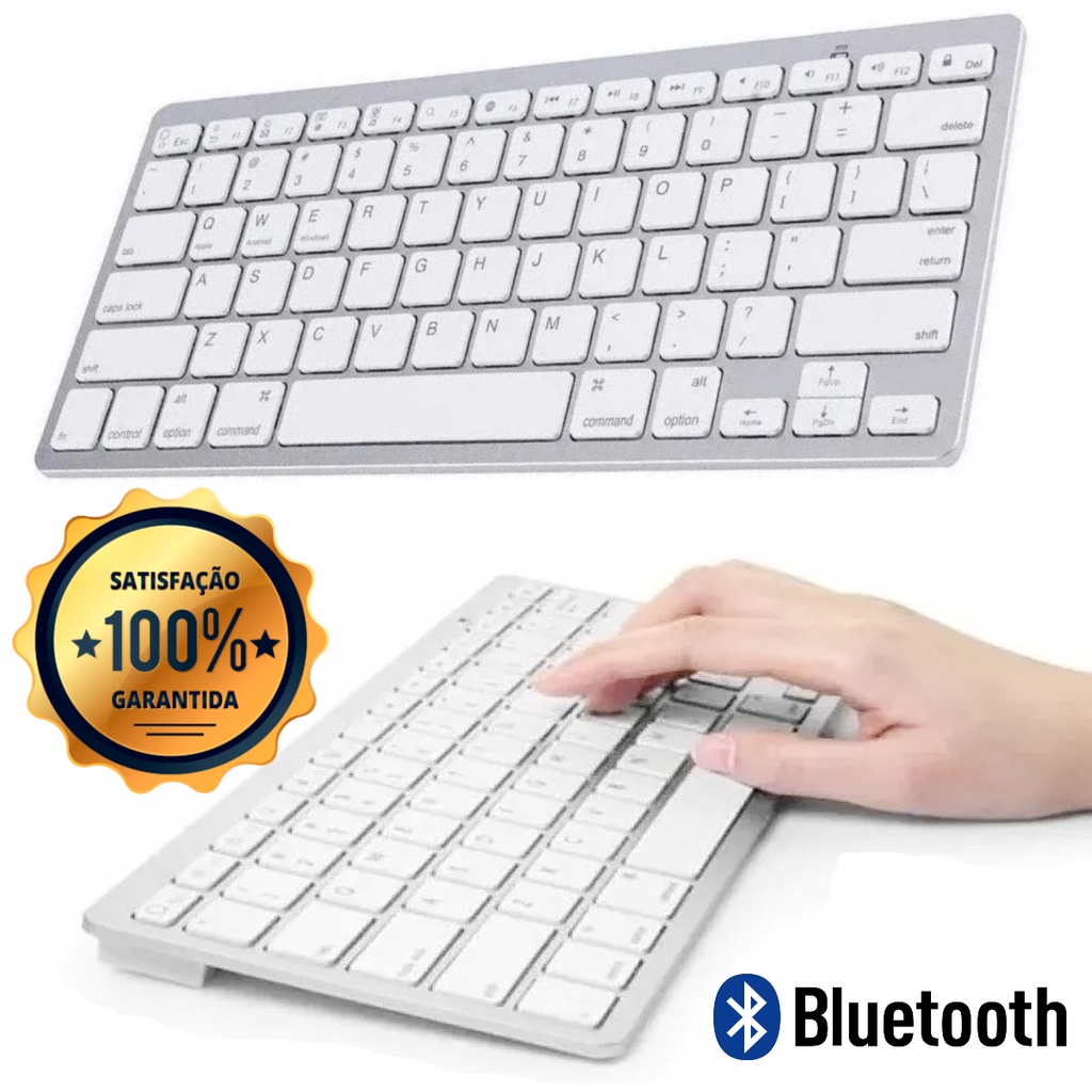 teclado sem fio bluetooth universal para pc notebook tablete e celular ...