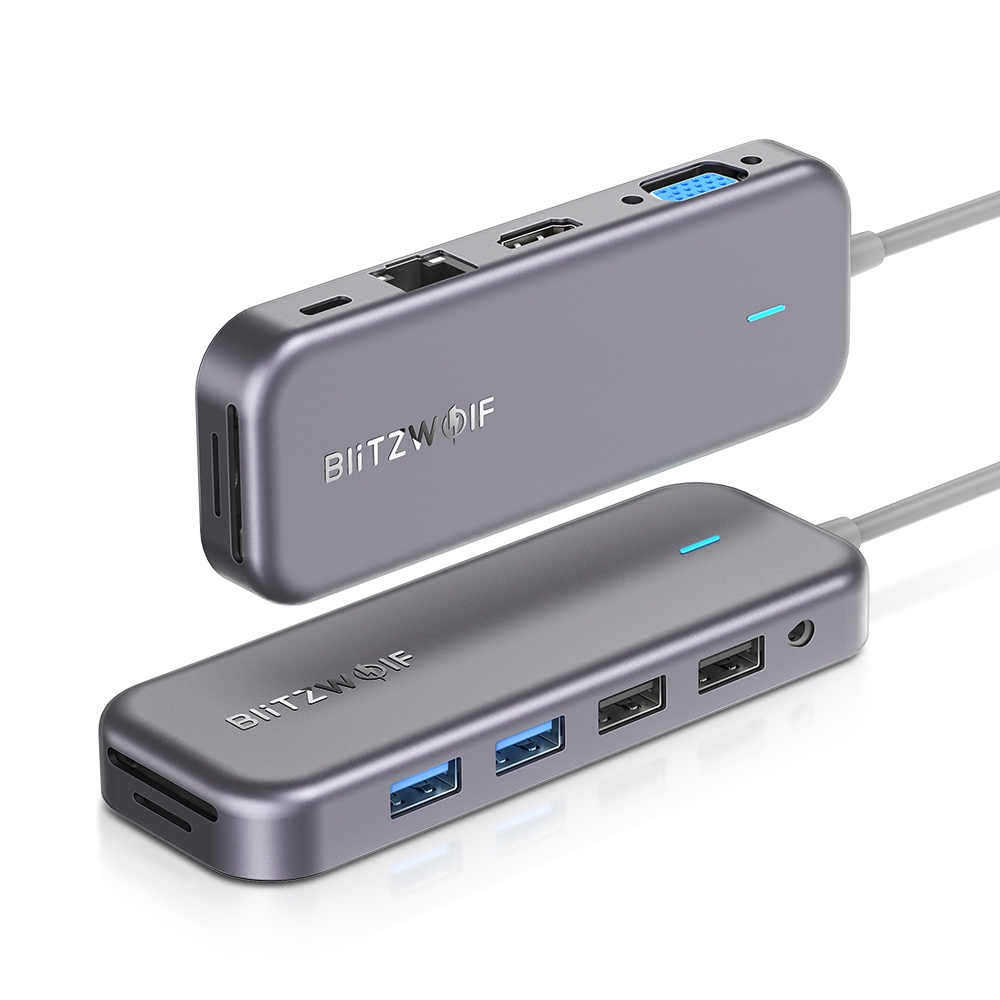 BlitzWolf® BW-TH8 11 in 1 USB-C Data Hub with 100W Type-C PD Power ...