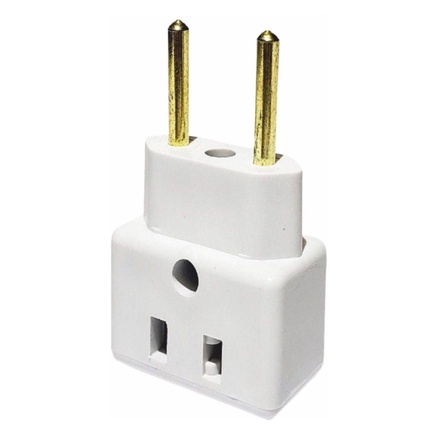 Plug Adaptador de Tomada Macho 2 Pinos 10a 250V - Desconto no Preço