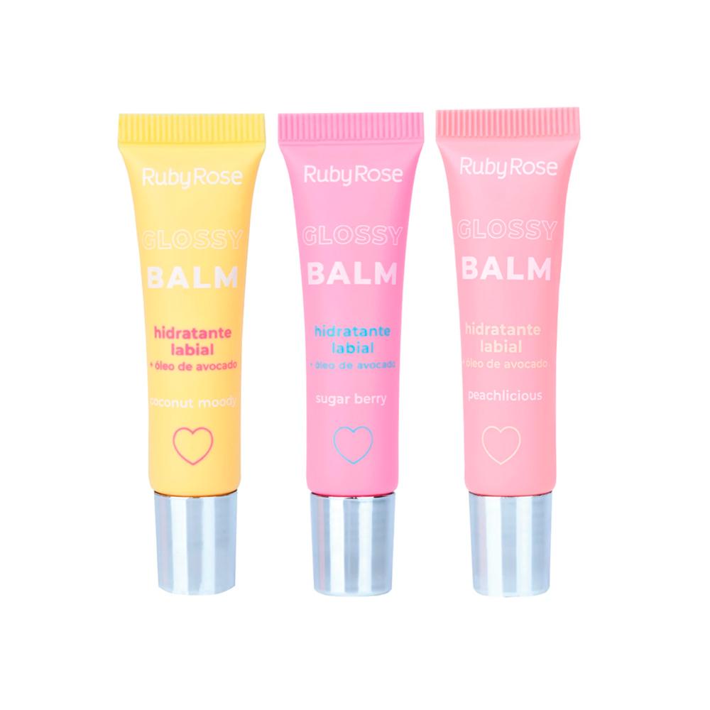 Hidratante Labial Glossy Balm Ruby Rose | Shopee Brasil
