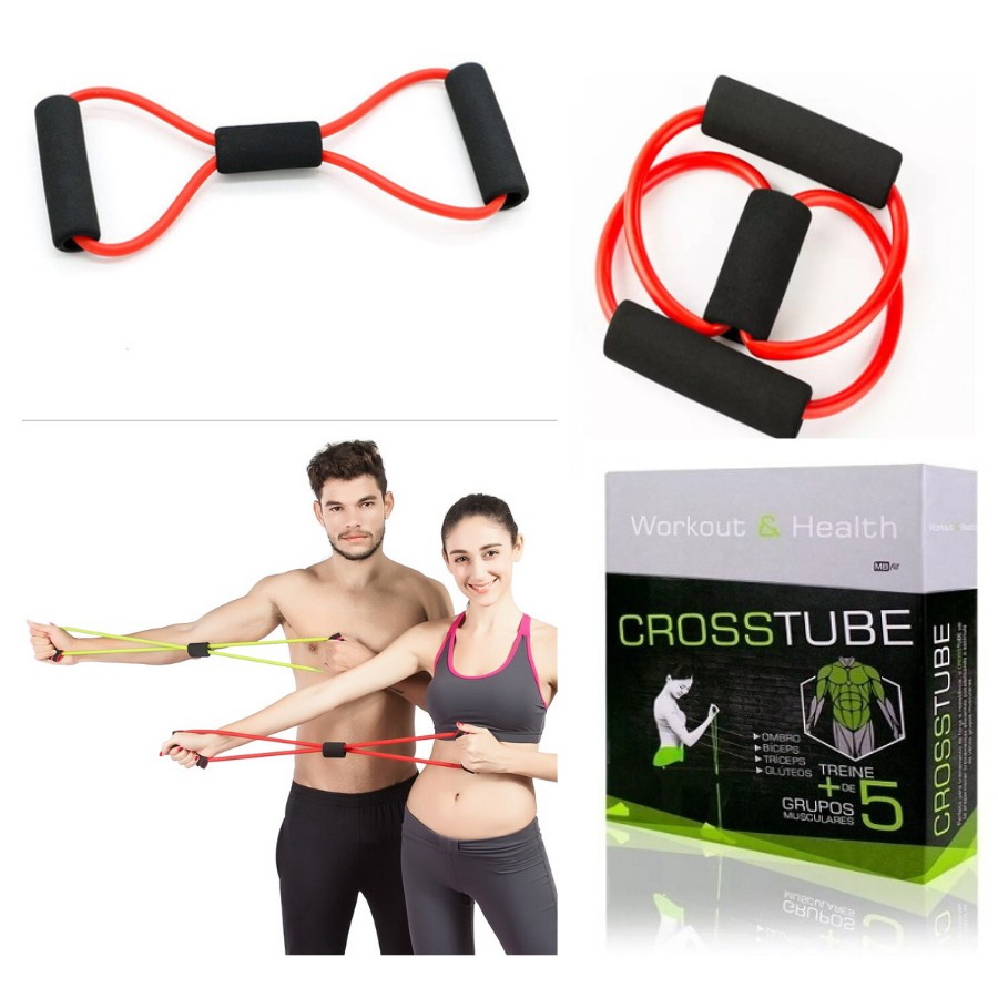 Cross Tube Elástico De Tensão Muscular Força Resistência Exercícios ...