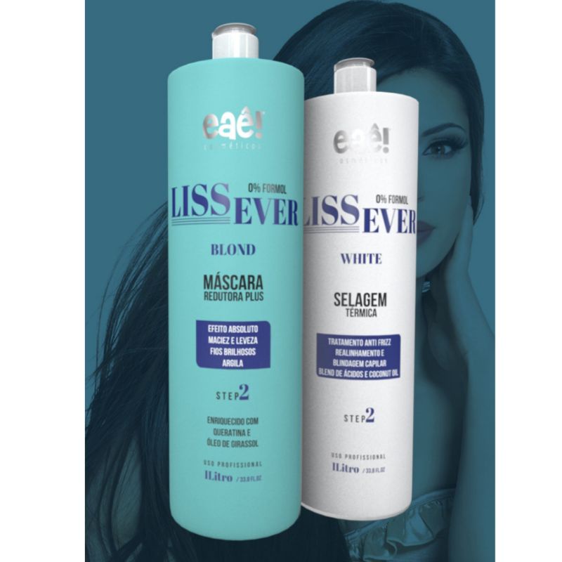 Progressiva Eaê Liss Ever Sem Formol de 1Litro Ideal para Cabelos ...