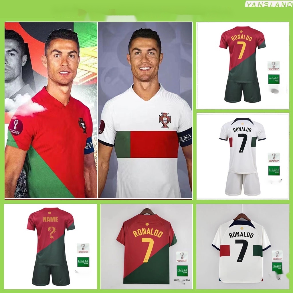 Portugal 2022 Camisa/Casa E Longe CR7 De Futebol | Shopee Brasil