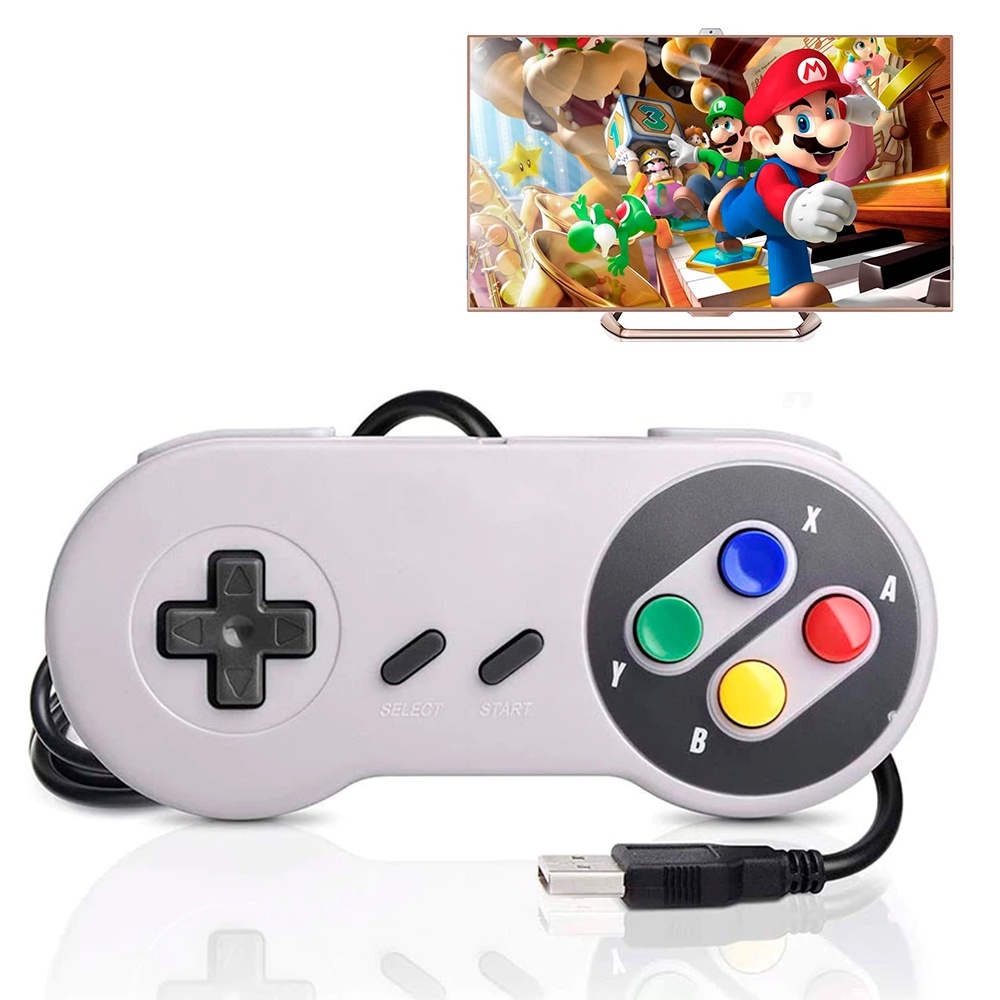 Controle Super Nintendo Snes Joystick Usb Jogos Emulador Pc | Shopee Brasil