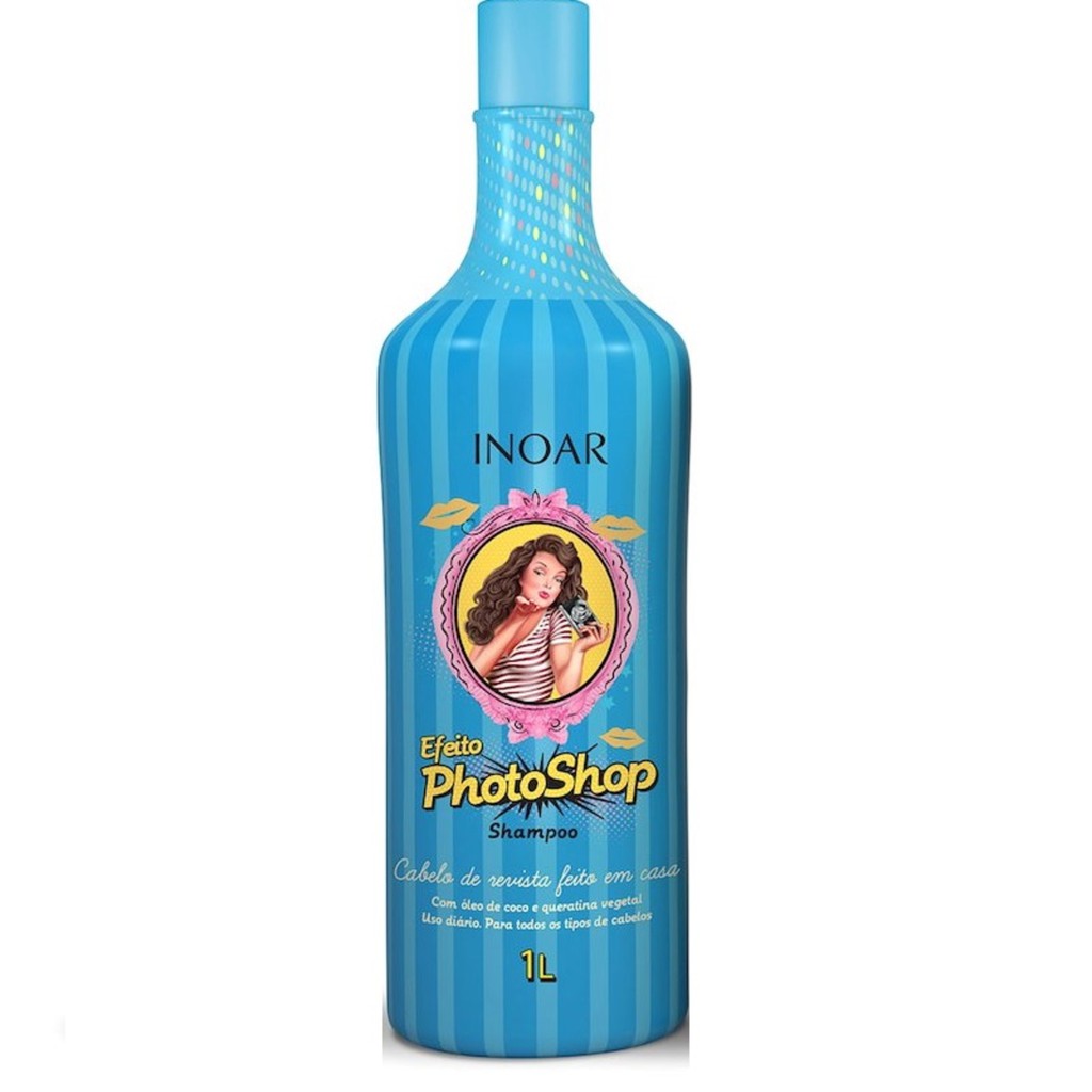 Shampoo 1L Efeito Photoshop Todos os Tipos de cabelo - Inoar | Shopee ...