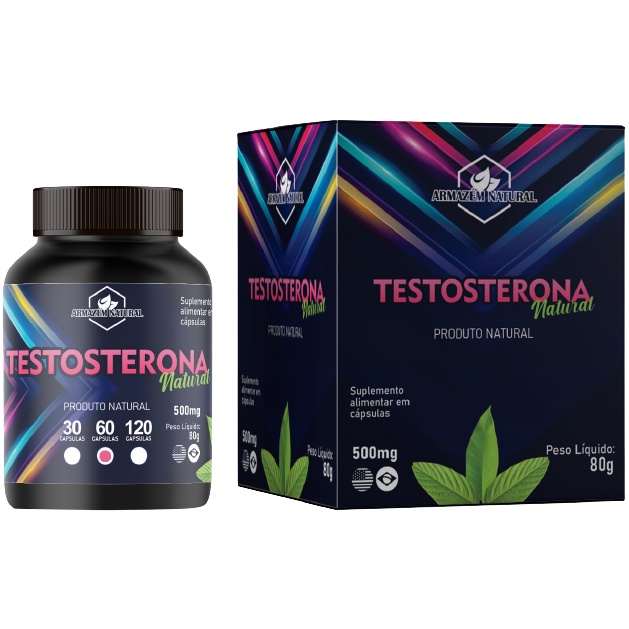 Kit 5 Unidades Testosterona 60 Capsulas Massa Muscular Hormônio ...