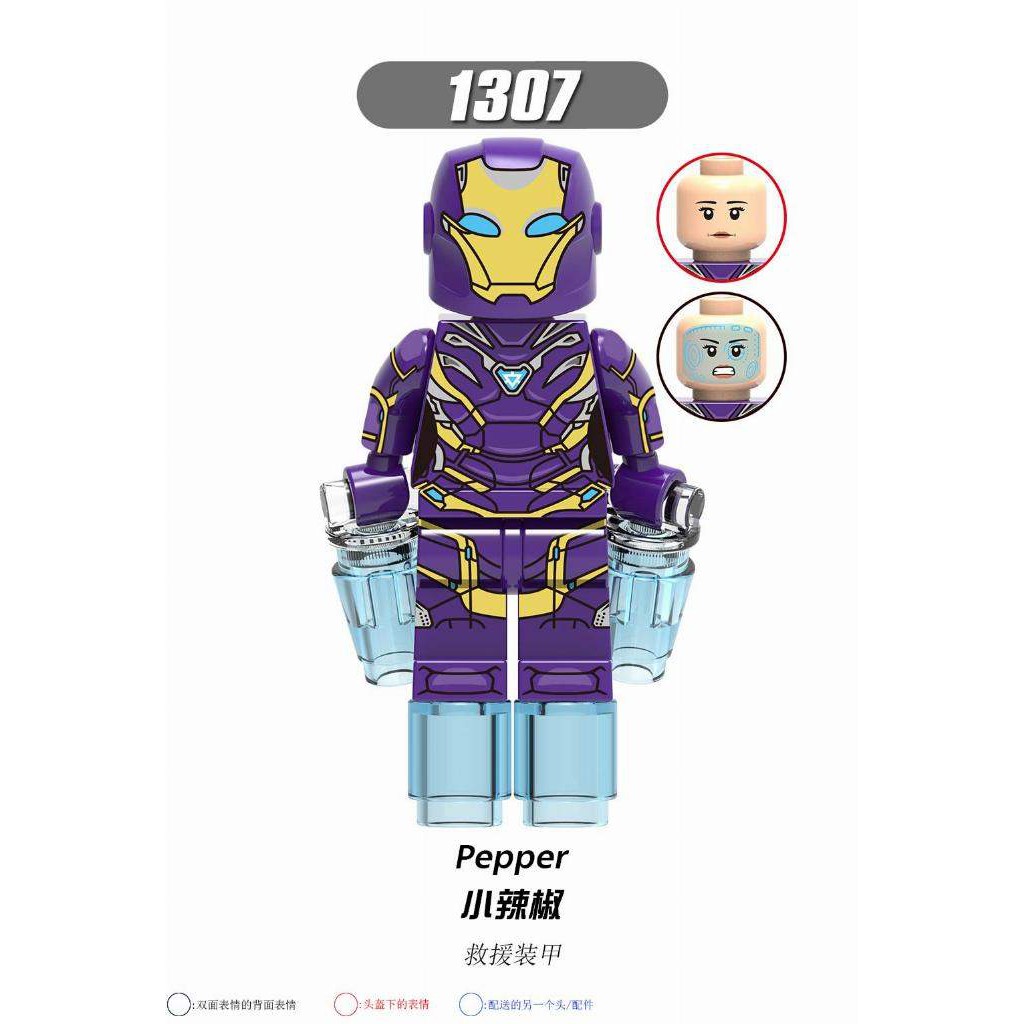 Boneco Resgate Homem de ferro Pepper Pots vingadores super herois ...