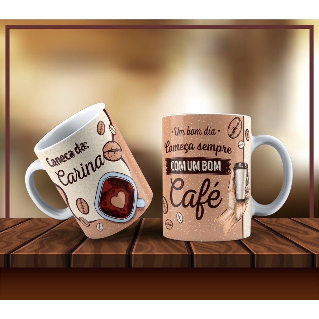 Caneca Personalizada Tem Café - (Cerâmica 300ml) Café, Coffee, várias ...