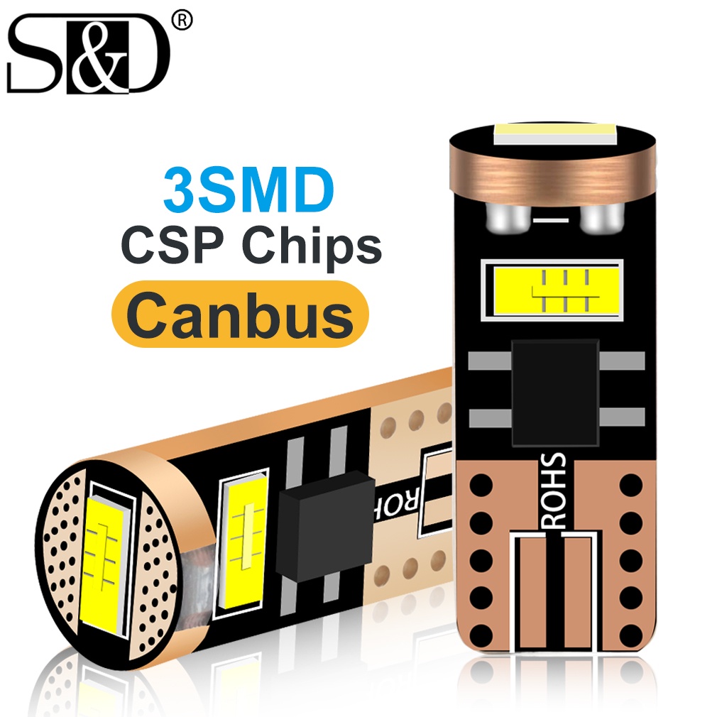 1 Pcs T10 LED W5W Bulbo CSP Chips 168 194 5W5 Acessórios Do Carro Luzes ...