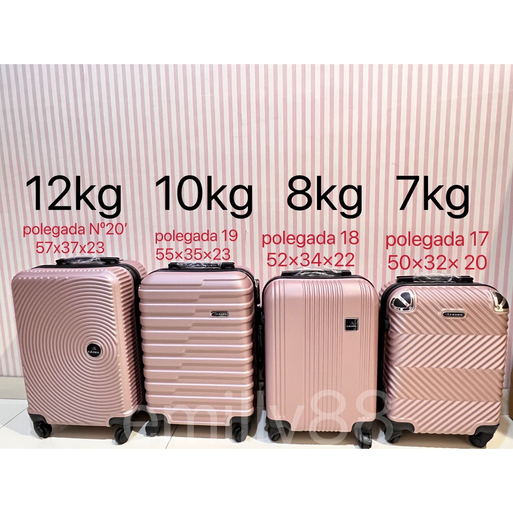 Mala De bordo rígida giratória 360° cadeado segredo 7kg 8kg 10kg 12kg ...