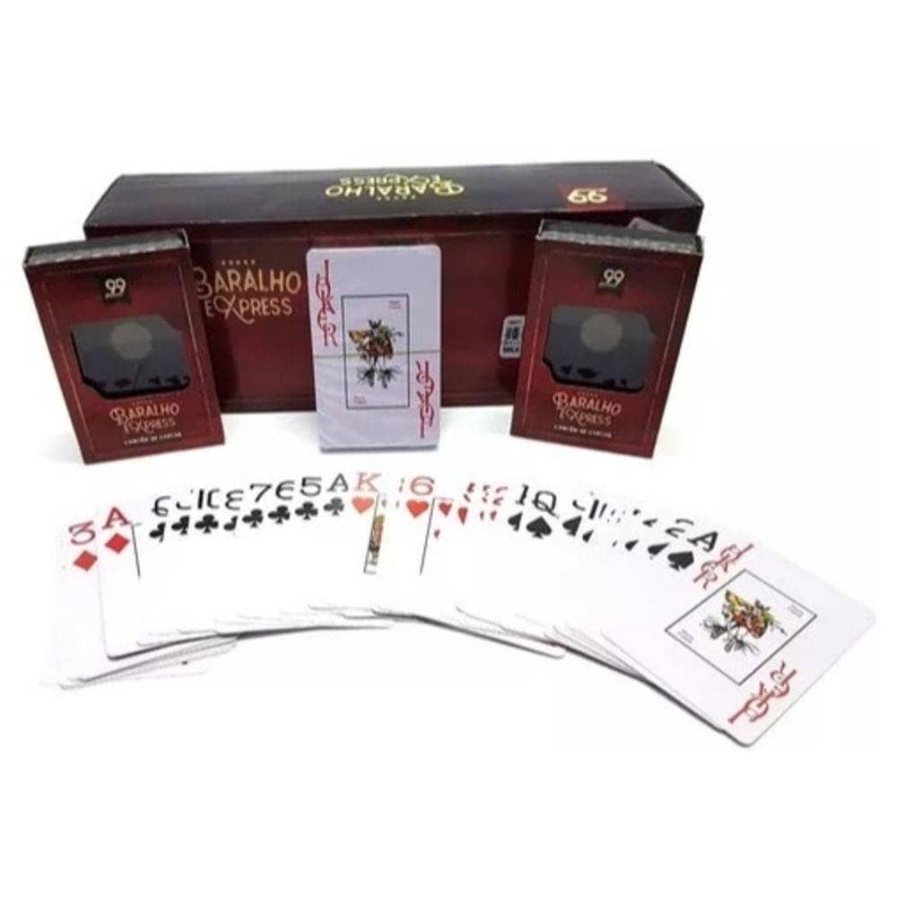 Baralho Canastra Plastico Express - 52 Cartas | Shopee Brasil