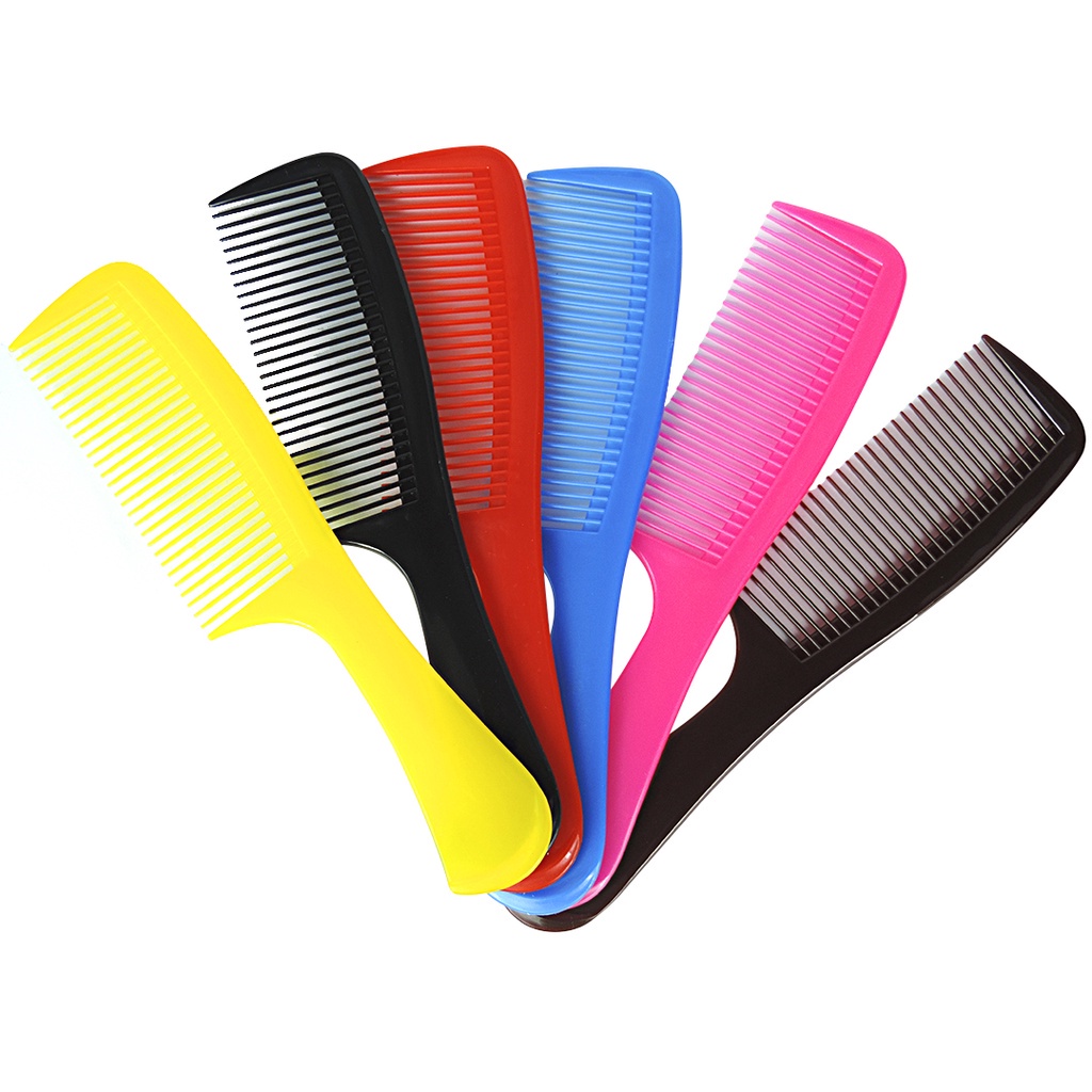 Kit Pente Para Cabelo Colorido Cabo Grosso 12 Unidades | Shopee Brasil