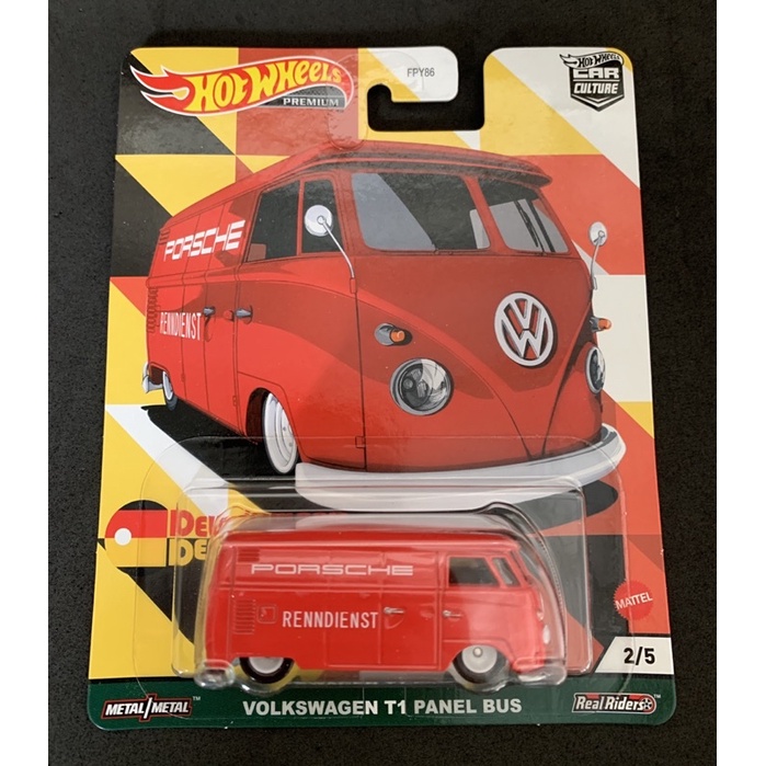 Hot Wheels Volkswagen Kombi T1 Panel Bus - Porsche - Série Car Culture ...