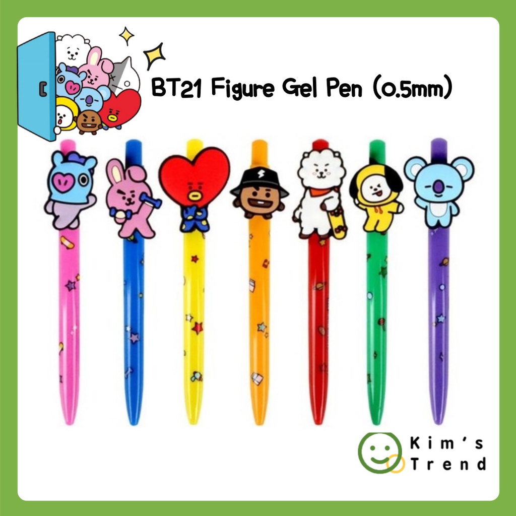 [BTS official merchandise] BT21 Figure Gel Pen 0.5mm (KOYA, RJ, MANG, CHIMMY, COOKY, SHOOKY ...