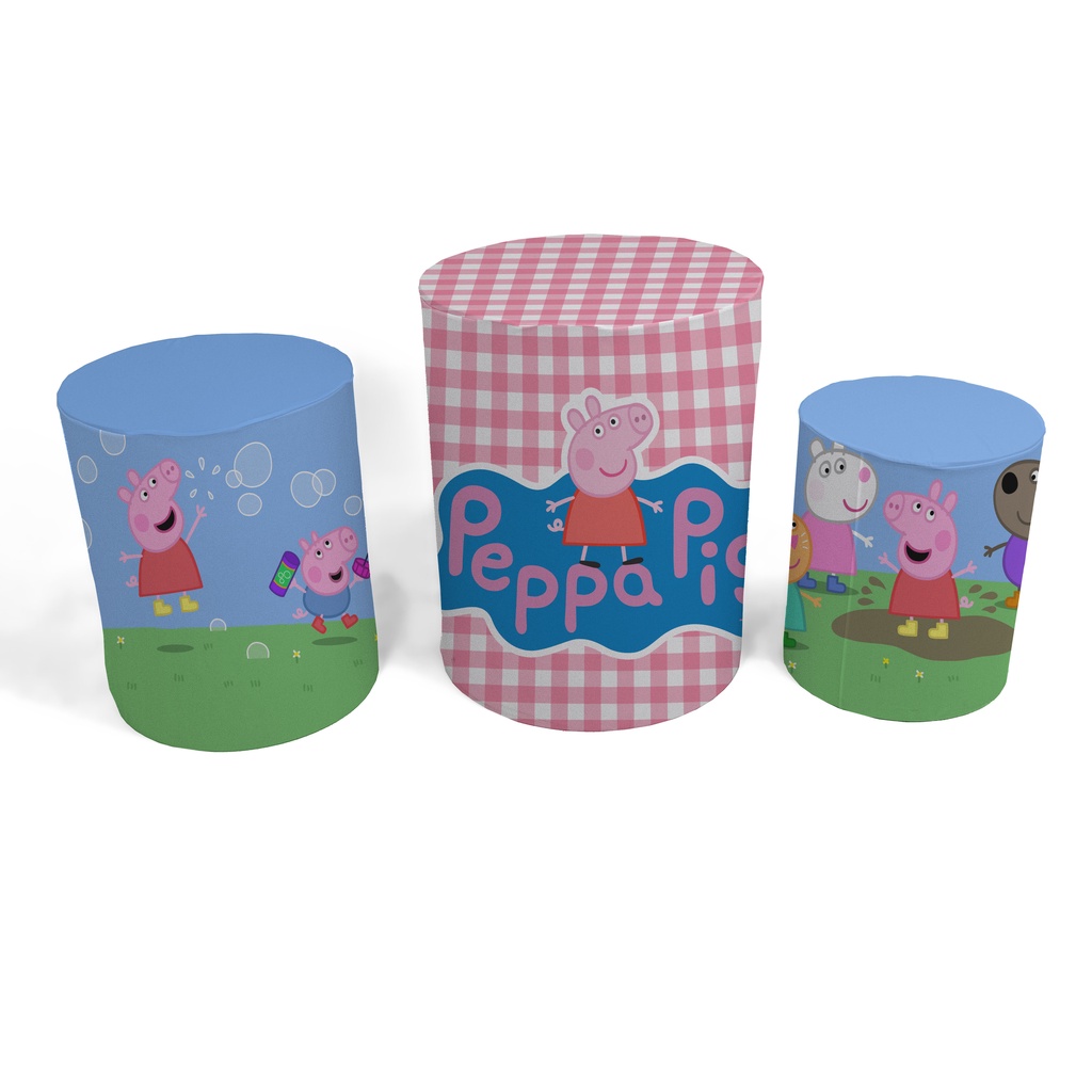 Kit Trio Capa Cilindro Peppa Desenho Veste Facil | Shopee Brasil
