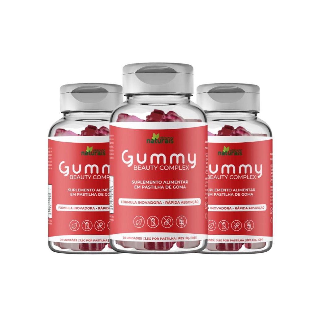 Kit de Tratamento de 3 meses Gummy Beauty Complex | Shopee Brasil