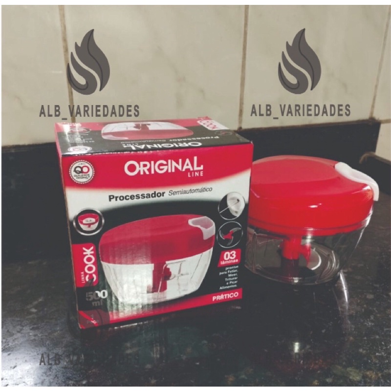Processador de Alimentos Original Line Semiautomático 500ml 03 Lâminas ...