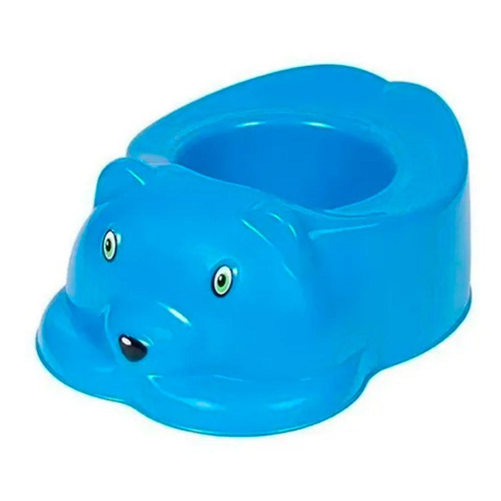 Penico Infantil Bebe Troninho Educativo Urso Azul - Styll | Shopee Brasil