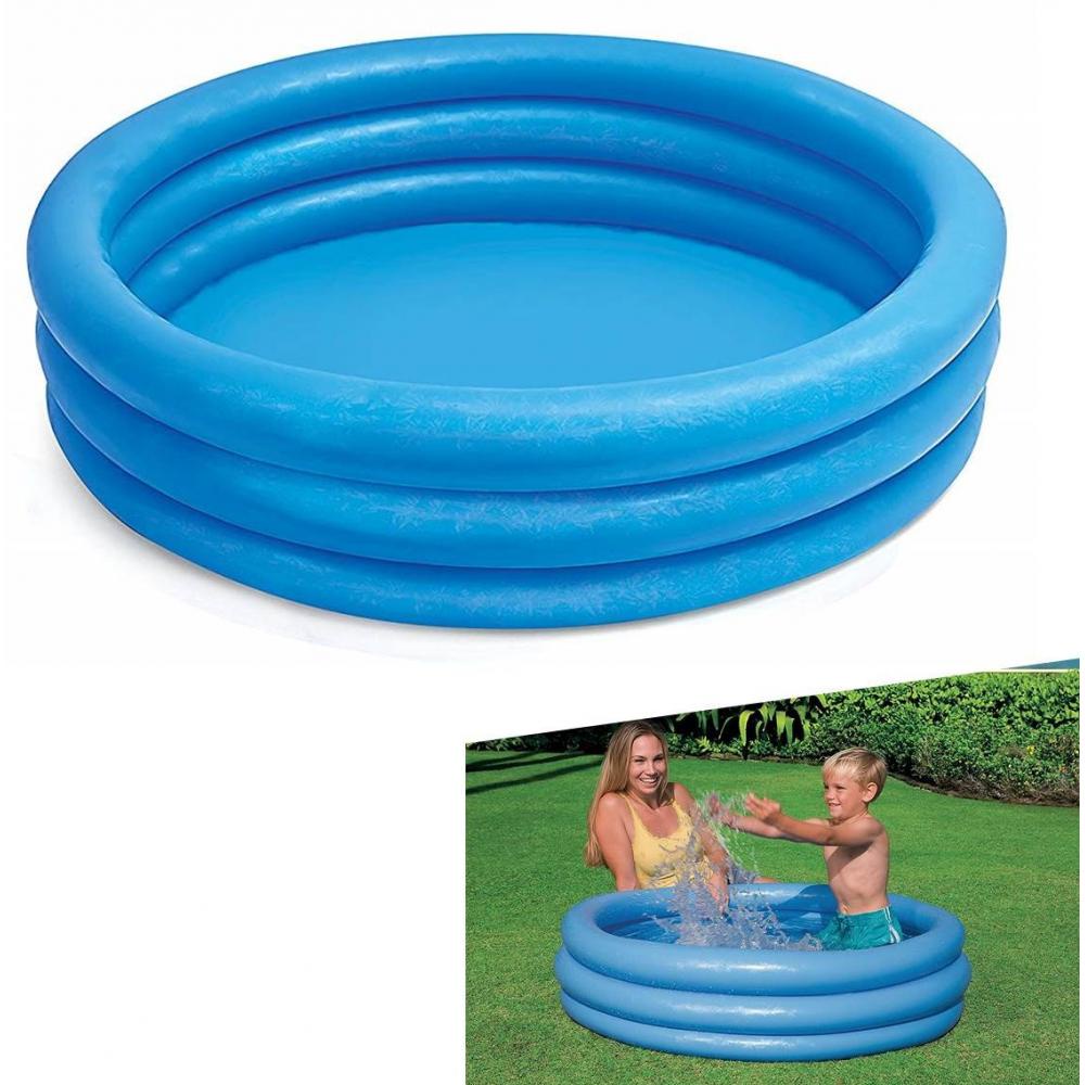 Piscina Redonda Inflavel Azul 200 Litros Intex 59416 Promoção | Shopee ...