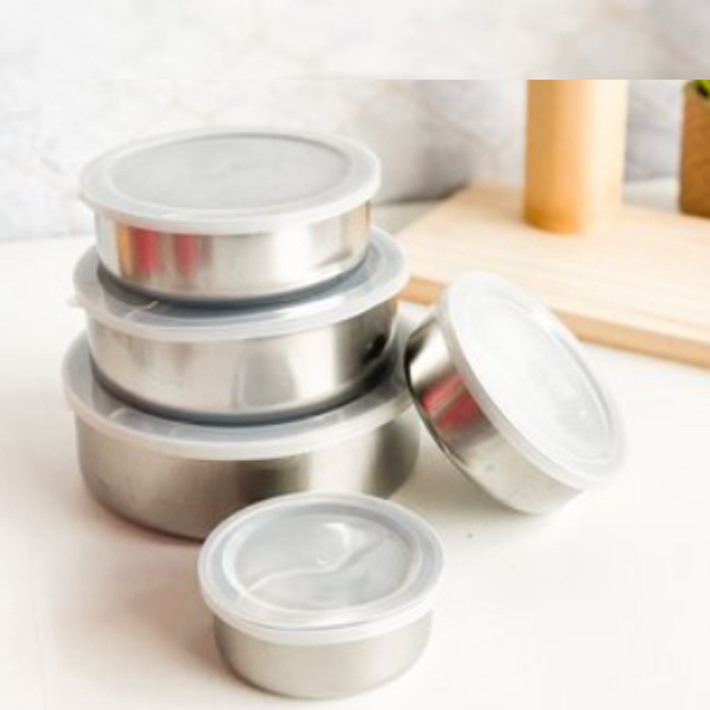 Kit Conjunto 3 potes de Inox Resistente Barato!! | Shopee Brasil