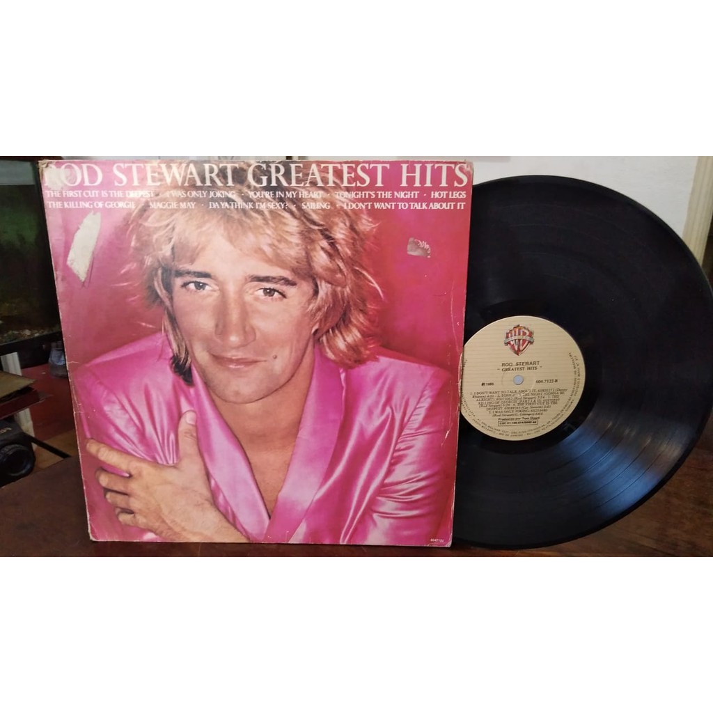 LP DISCO DE VINIL ROD STEWART GREATEST HITS 1985 / CAPA COM DESGASTE ...