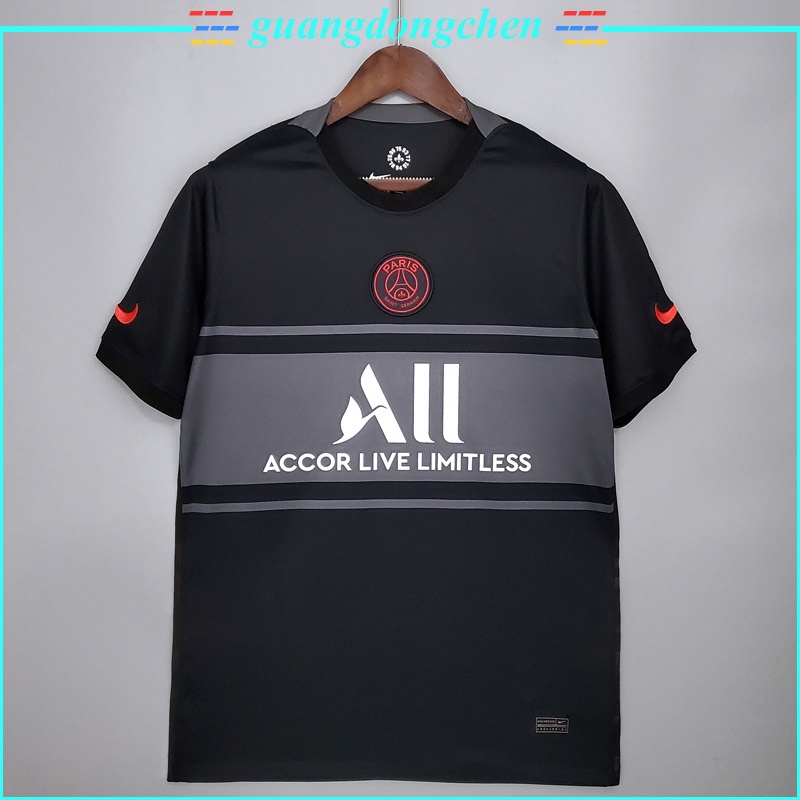 Camisa Paris Saint Germain 21-22 Preta Psg Time Futebol - Escorrega o Preço